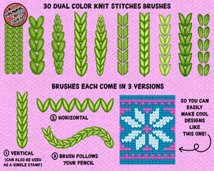 Procreate Knit Stitches Brush Set