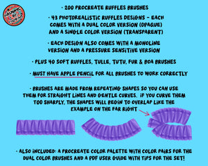 Procreate Realistic Ruffles Brush Set